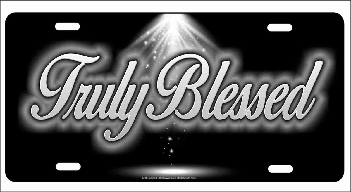 Truly Blessed Personalized Novelty Front License Plate Decorative