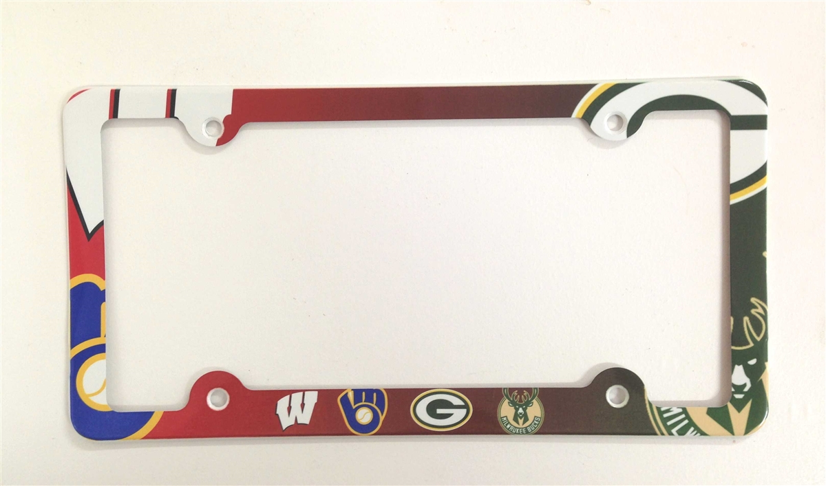 Wisconsin sports teams sport teams License Plate Frame Decorative ...